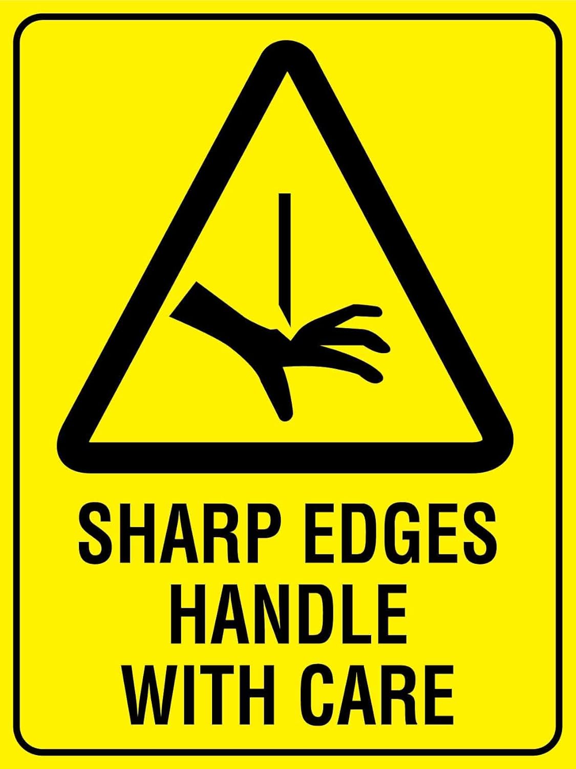 Sharp Edges Handle With Care Sign Warning Signage 8 X 12 Inch Metal Tin ...