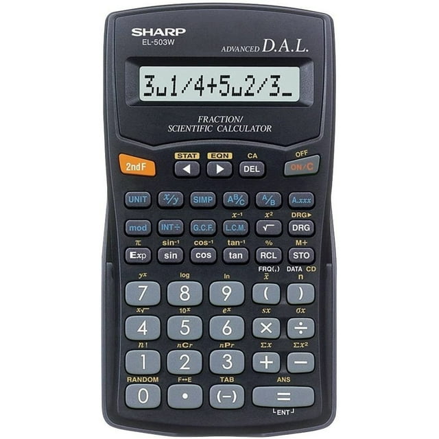 Sharp Electronic Scientific Calculator EL-503W-BK, 11+2-Digit, 153 ...
