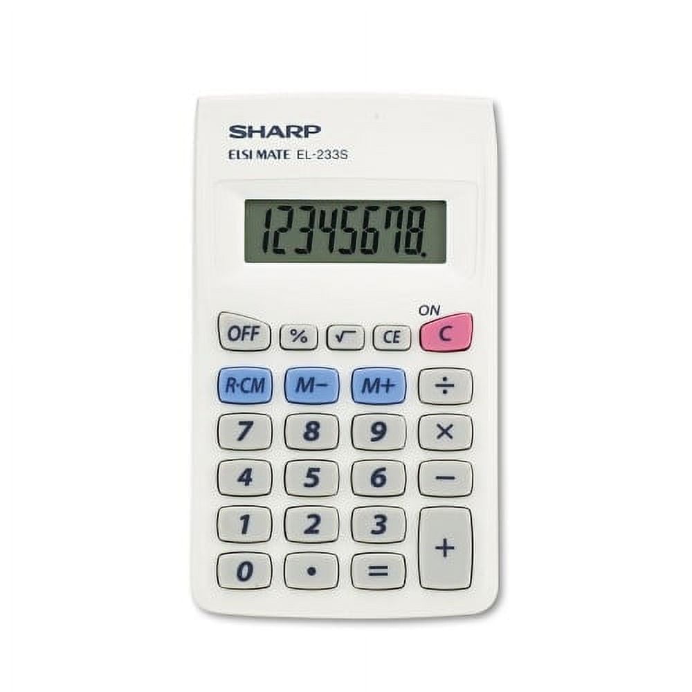 Sharp El233Sb Pocket Calculator, 8-Digit Lcd - Walmart.com