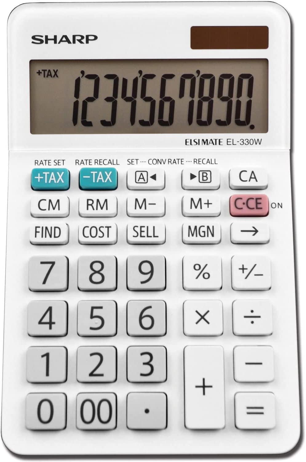 Sharp El330wb El-330Wb Desktop Calculator, 10-Digit LCD (Shrel330wb ...