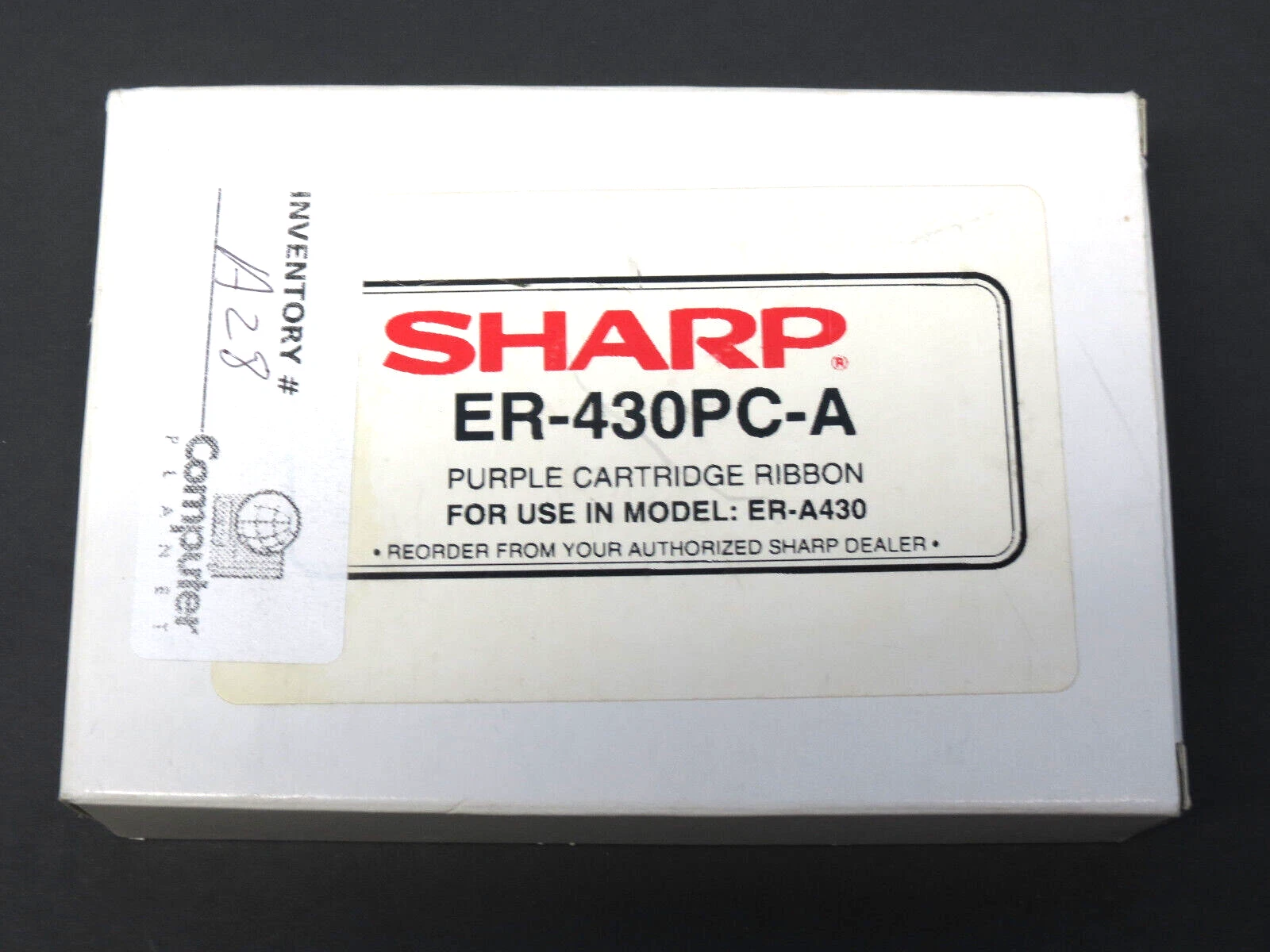 Sharp Er-430Pc-A Purple Cartridge Ribbon For Use In Model Er-A430 Cash ...