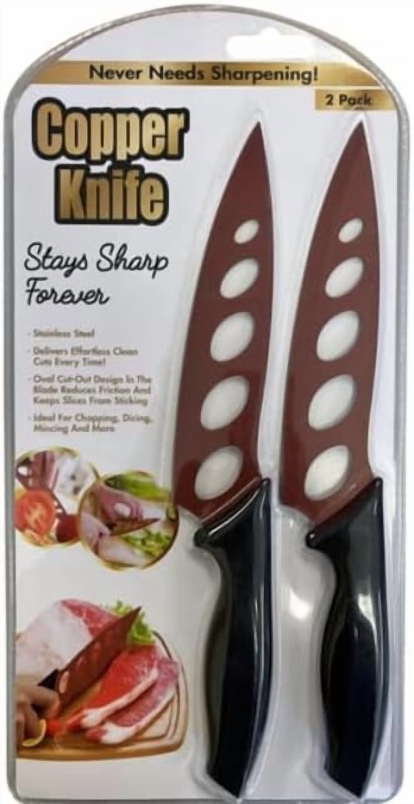 Sharp Forever Copper Knife - Stainless Steel Kitchen Knives with ...