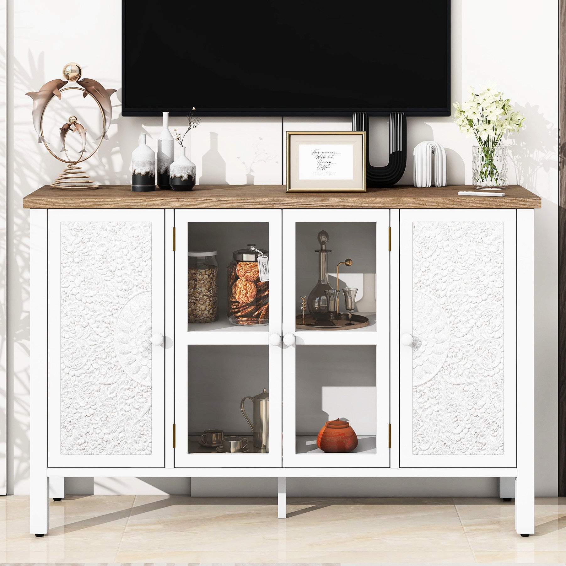 Sharp Lines and Classical Aesthetics | Media Console for Various Home ...