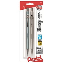 Sharp Mechanical Pencil (0.7mm) Metallic Barrels, Assorted Barrel ...