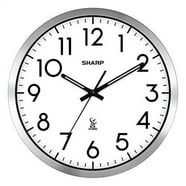 Sharp Atomic Analog Wall Clock – 10.5” Suspended Glass Face - Sets ...