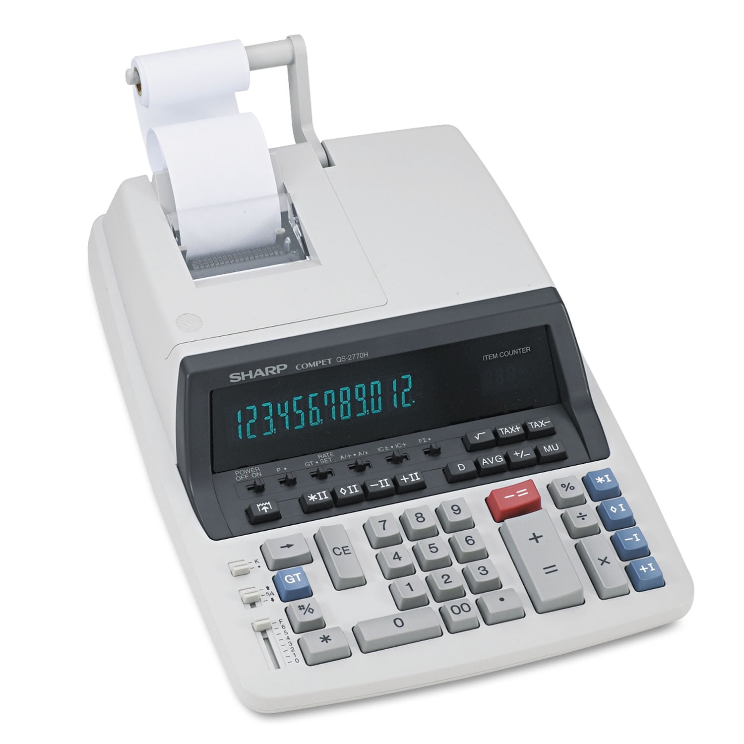 Sharp QS-2770H Two-Color Ribbon Printing Calculator Multicolor ...