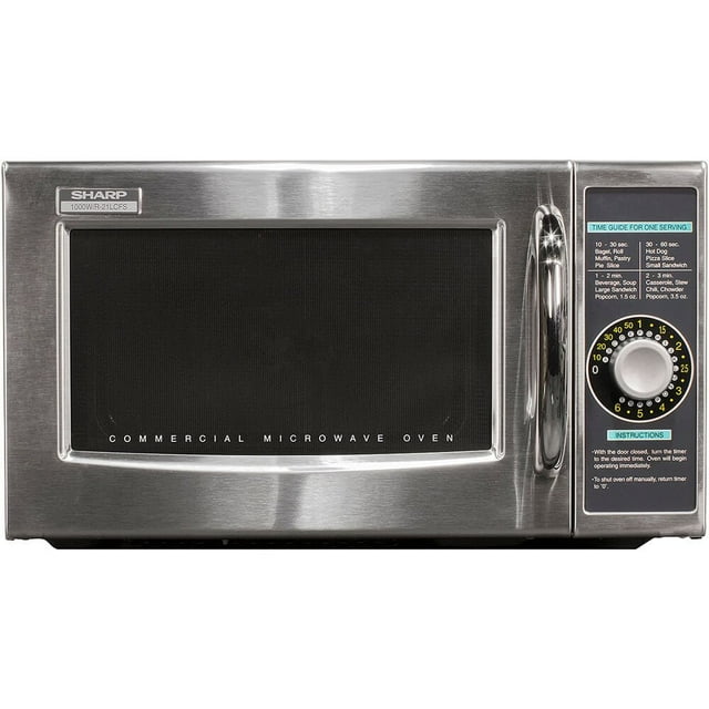 Sharp 1000-Watt Commercial Microwave with Dial Timer, R-21LCFS Medium ...