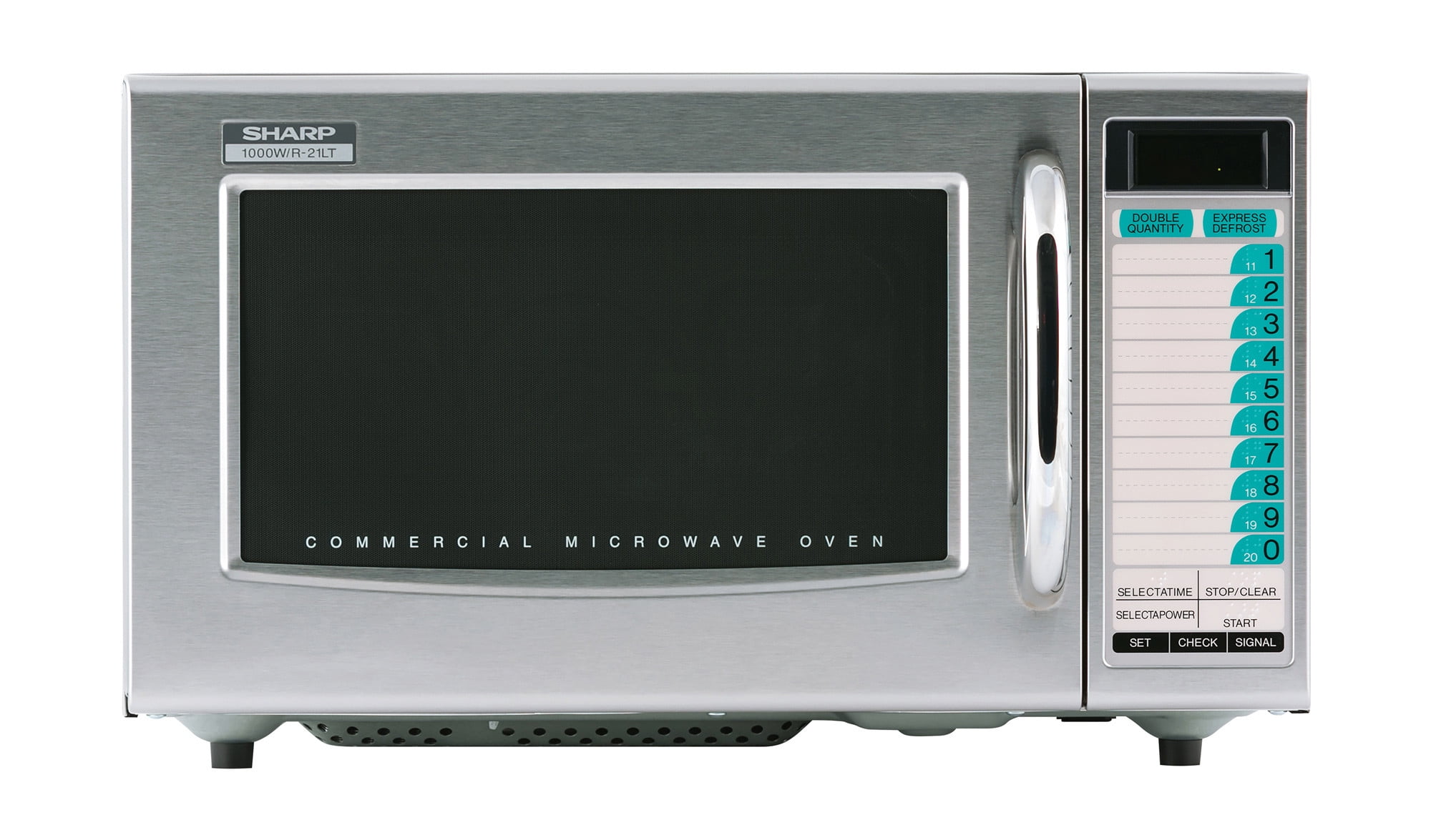 Sharp R-21LTF 1000W Light Duty Commercial Microwave Oven, Stainless ...
