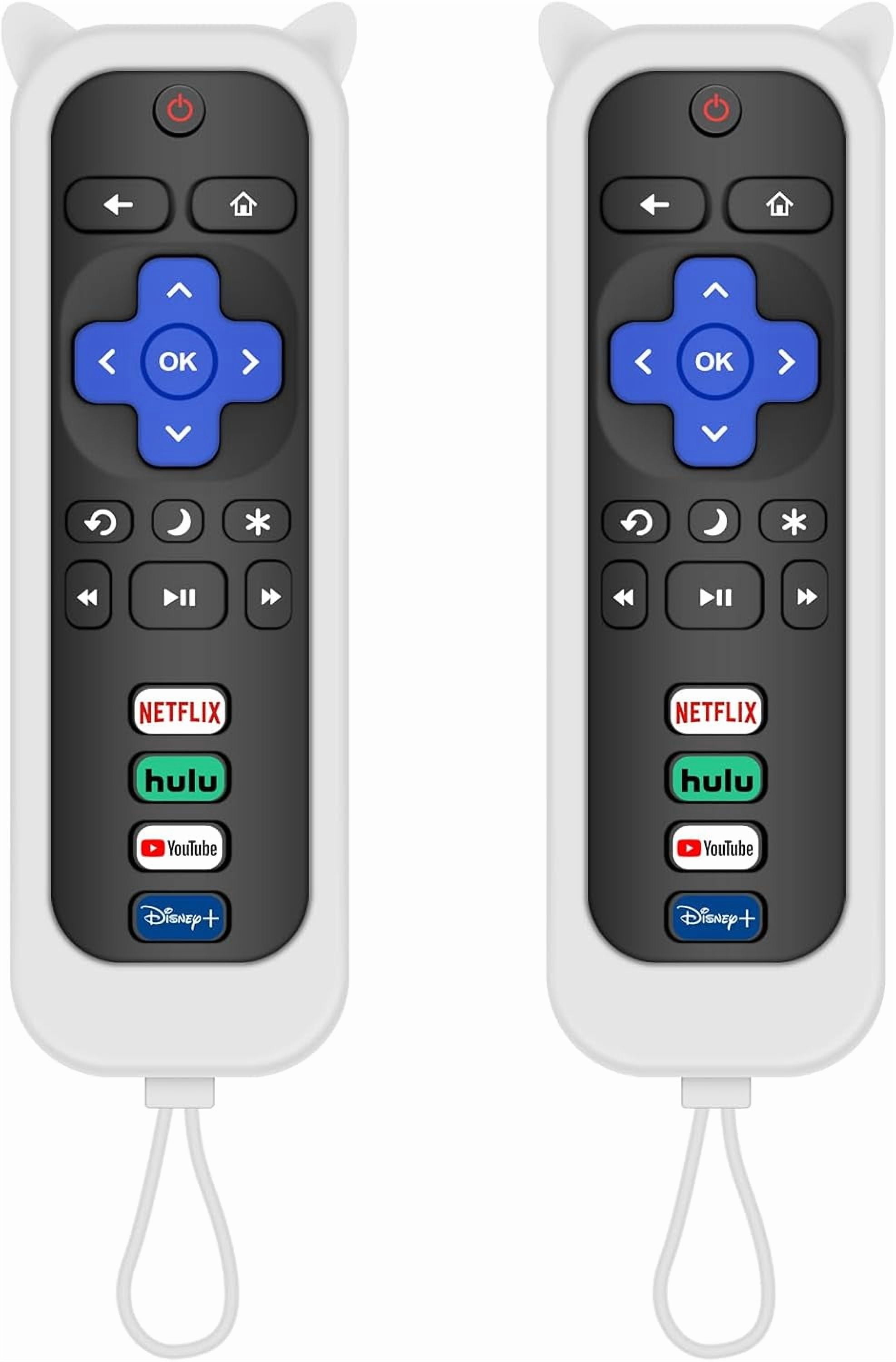 Sharp Roku TV Remote Cover - 2-Pack Replacement Remotes Compatible with ...