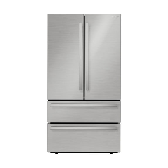Sharp 22.5 Cu. Ft. French Door Fridge-Freezer, Counter Depth, Stainless ...