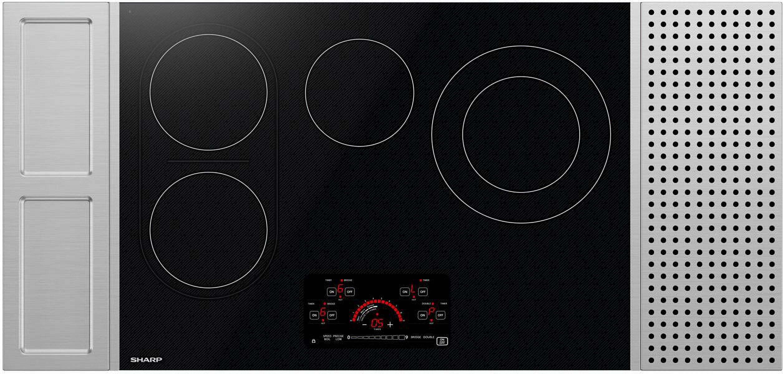 Sharp Scr3042fb 30" Wide 4 Burner Electric Cooktop - Stainless Steel ...