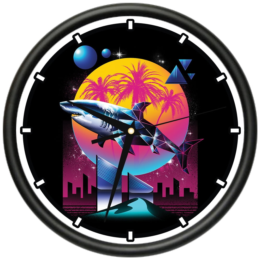 Sharp Shark Design Wall Clock | Precision Quartz Movement | Décor For ...
