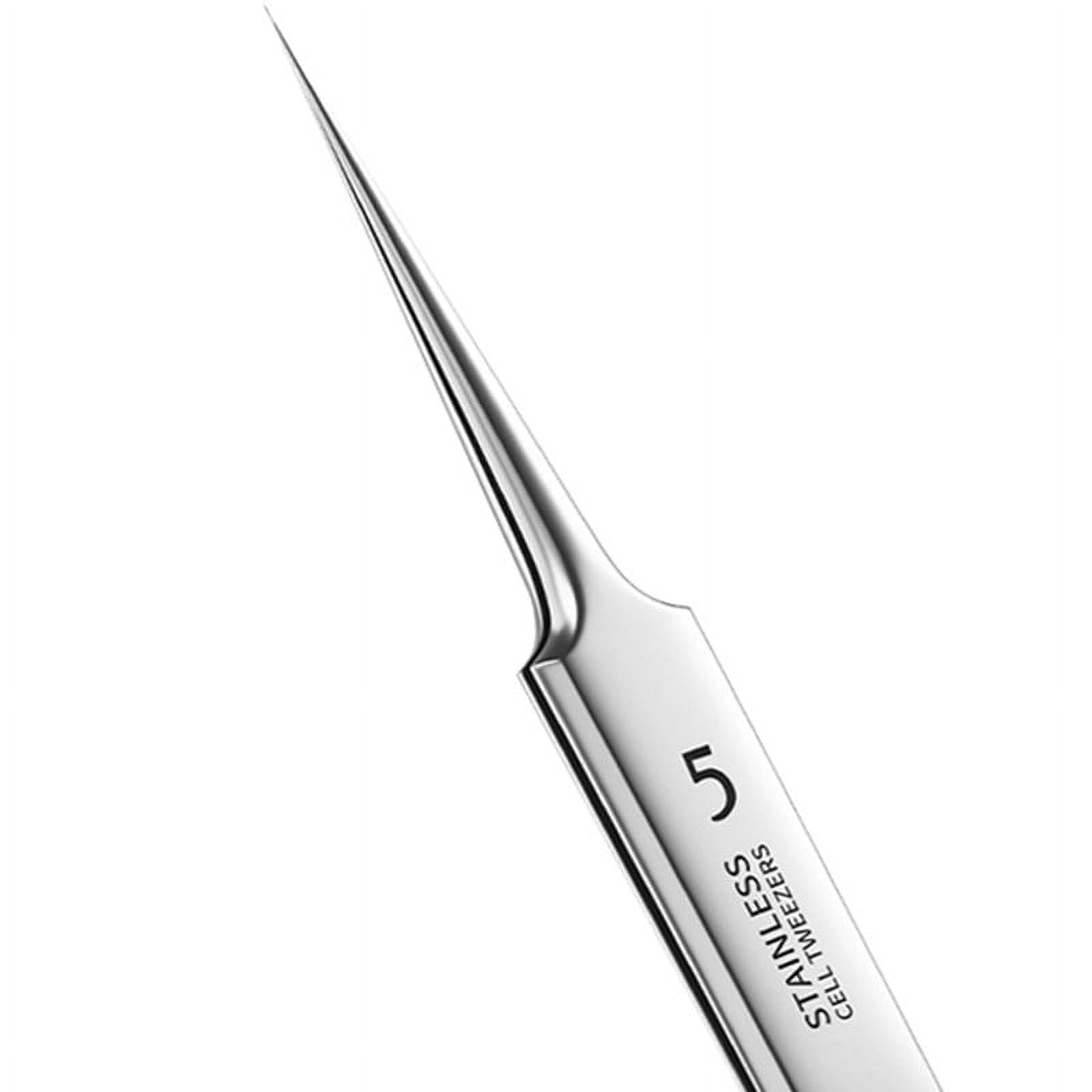 Lindmeyers Sharp Tweezers, Blackhead Pimple Remover, Skin Needle, Metal ...