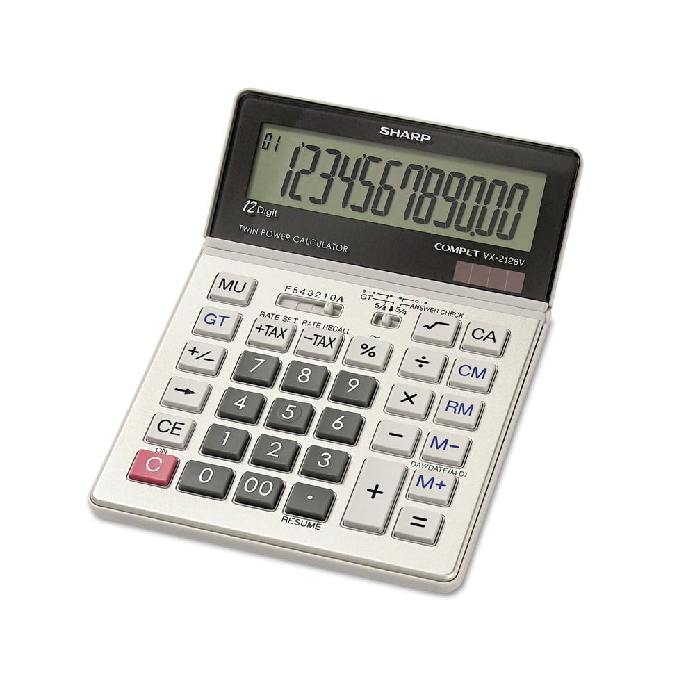 Sharp Vx2128v Commercial Desktop Calculator, 12-Digit Lcd - Walmart.com