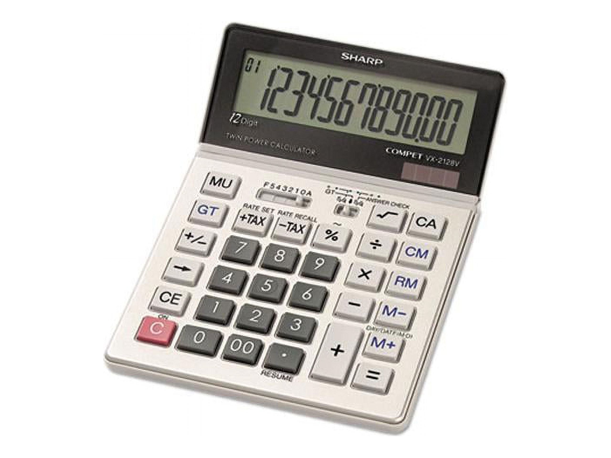 Sharp Vx2128v Commercial Desktop Calculator, 12-Digit Lcd - Walmart.com