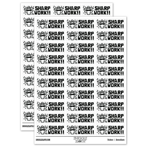 Sharp Work Fiesta Cactus Teacher Student School Sticker Set - White ...