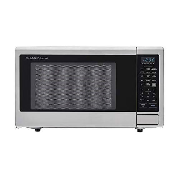 Sharp Carousel 2.2 Cu. Ft. 1200W Countertop Microwave Oven in Stainless ...
