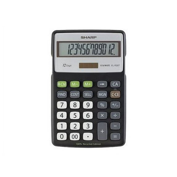 Sharp elr287bbk 12 digit green portable desktop - Walmart.com