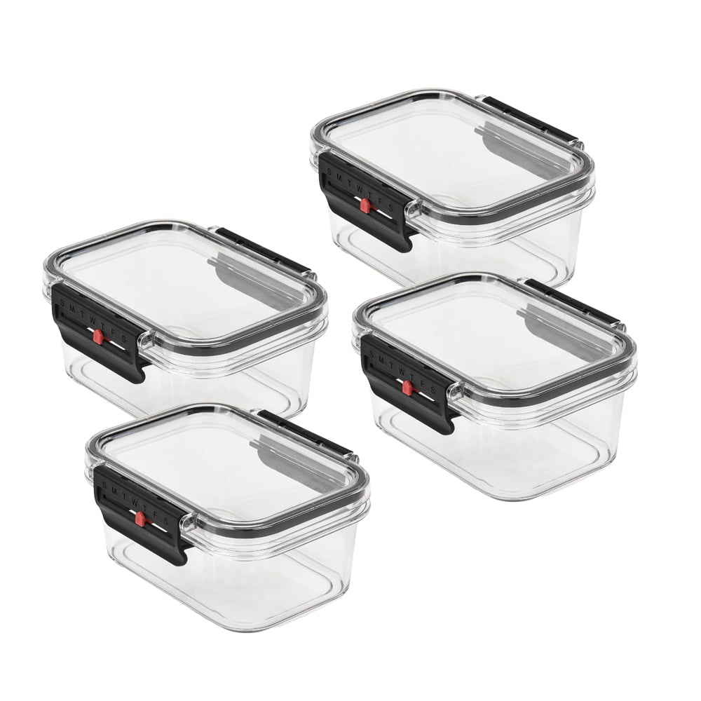 SharpChef Airtight Food Storage Container with Easy locking lids, Date ...