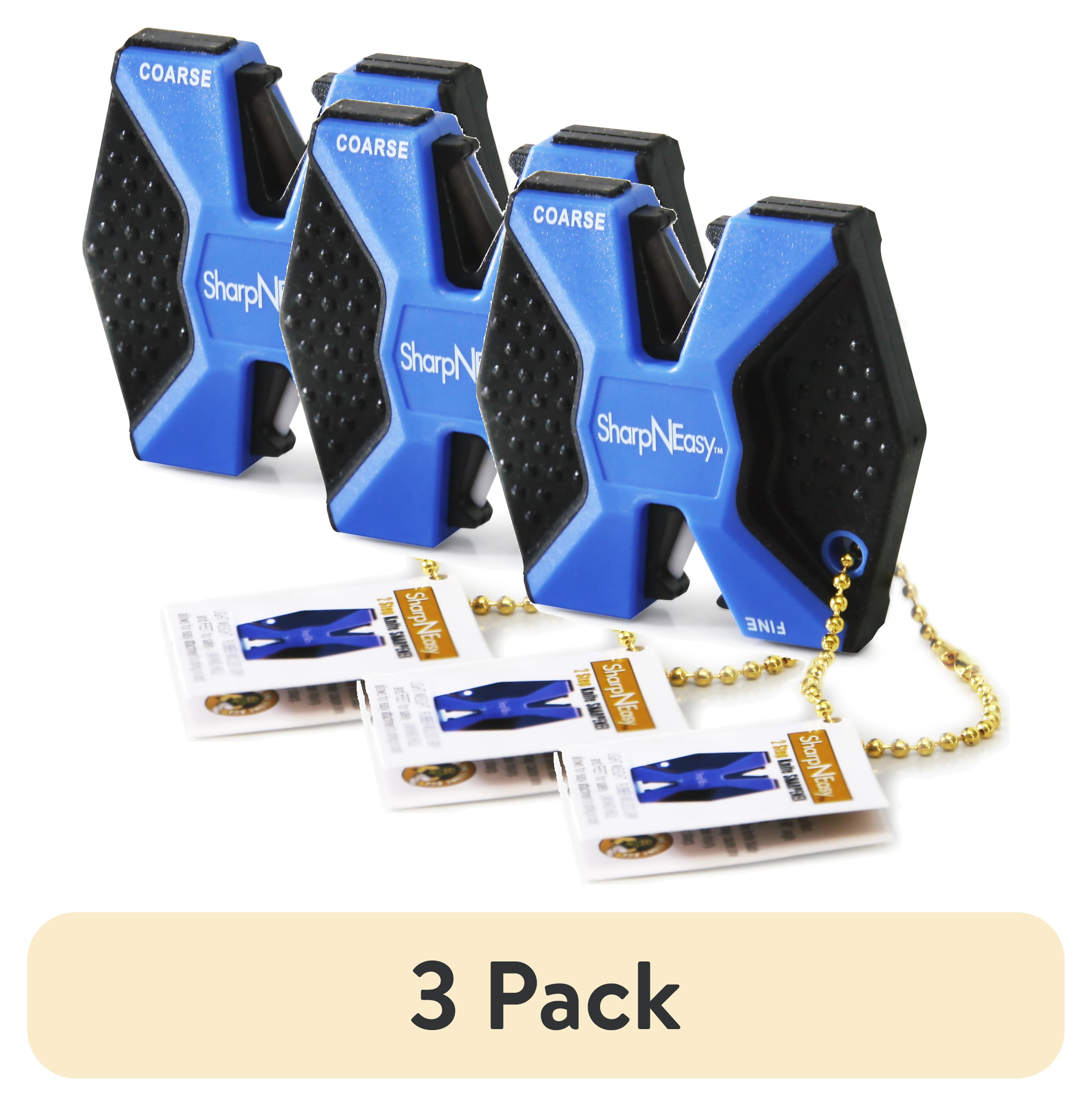 (3 pack) SharpNEasy Two Step Sharpener with Coarse and Fine Rods. 2 ...