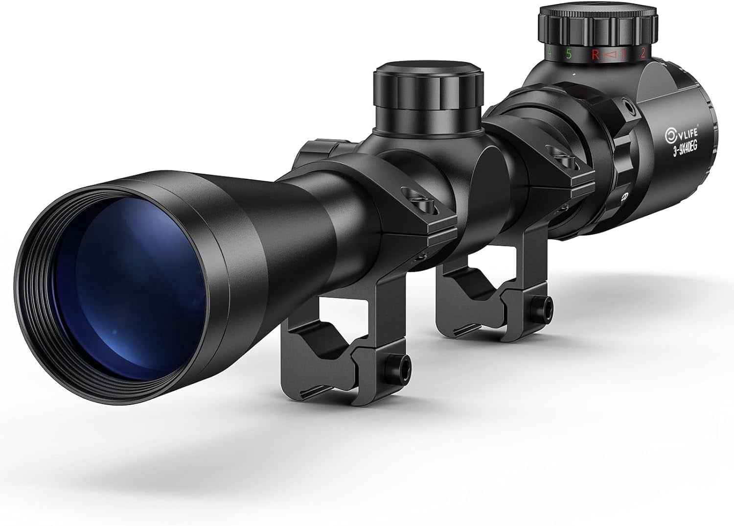 SharpOptics 3-9x40 Scope, Red & Green Illuminated Optical Riflescope, 1 ...
