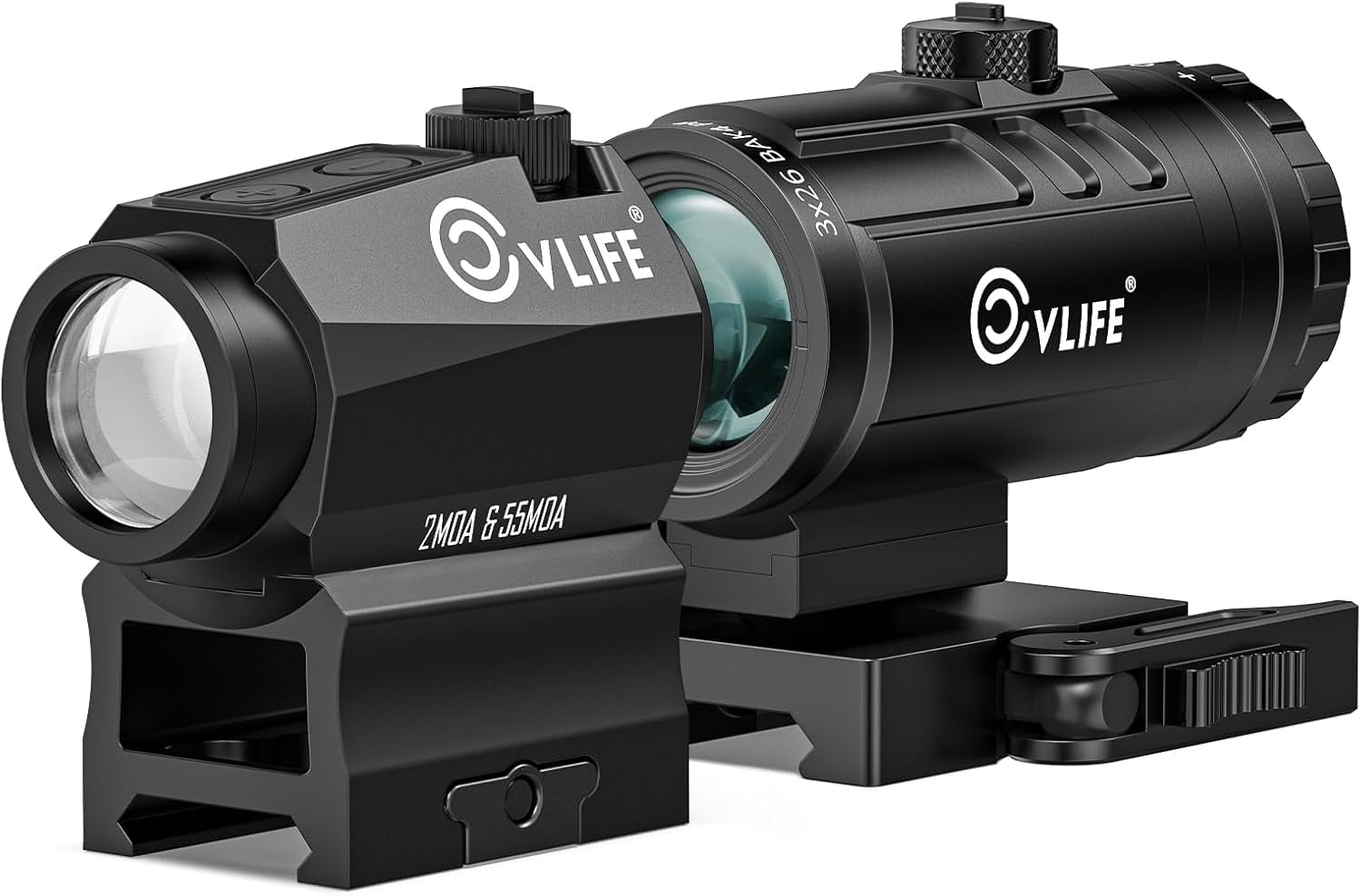 SharpOptics 3X Magnifier Combo, Motion Awake Compact Red Dot & Circle ...