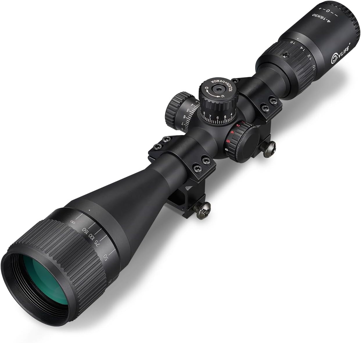 SharpOptics 4-16X50 AO Scope, Long Range Scope Front Parallax ...