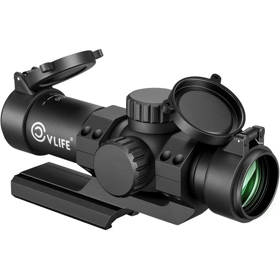 SharpOptics 4x30 Compact Scope with 30mm Offset Scope Mount for Hunting ...