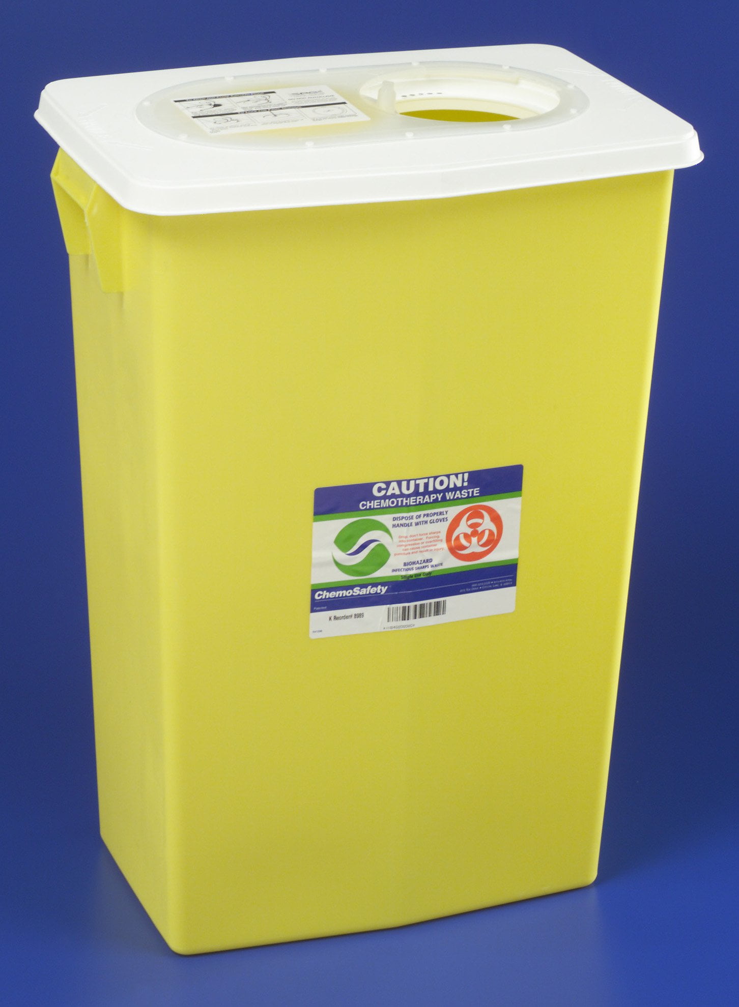 SharpSafety Chemotherapy Waste Container 18 Gallon Yellow Vertical ...
