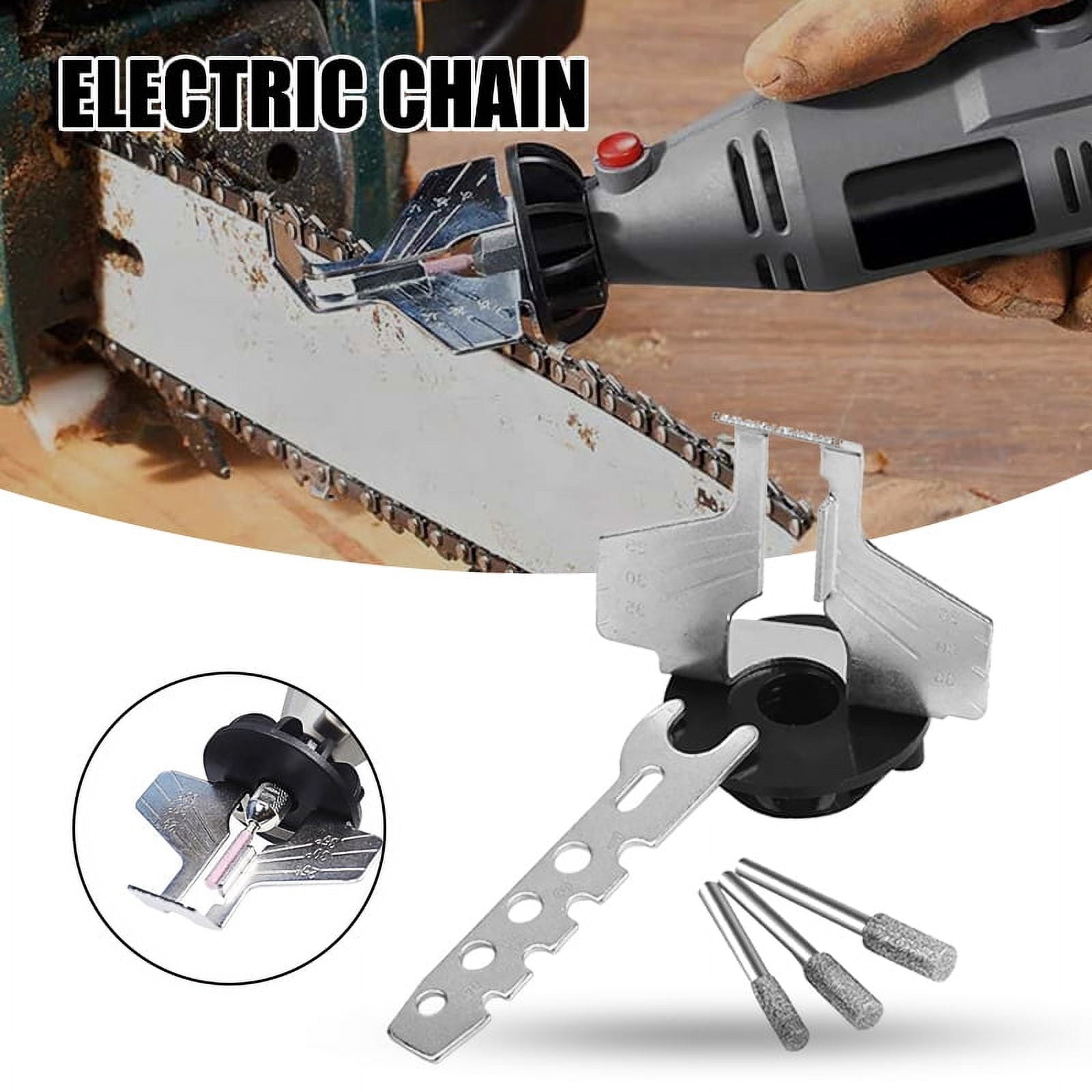 Sharpening Set Cutting Tools Chain Saw Attachment Rotary Power Drill ...