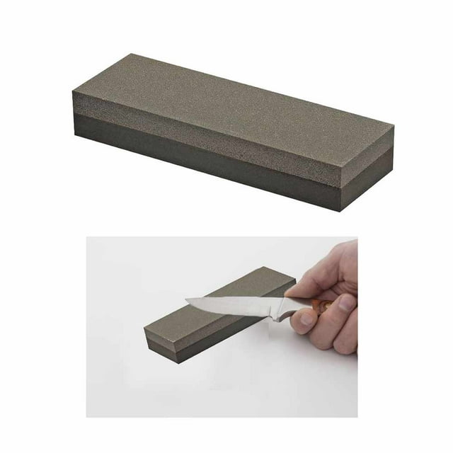 Sharpening Stone Block 4.5" Aluminium Oxide Dual Grit Hone Knife Blade ...