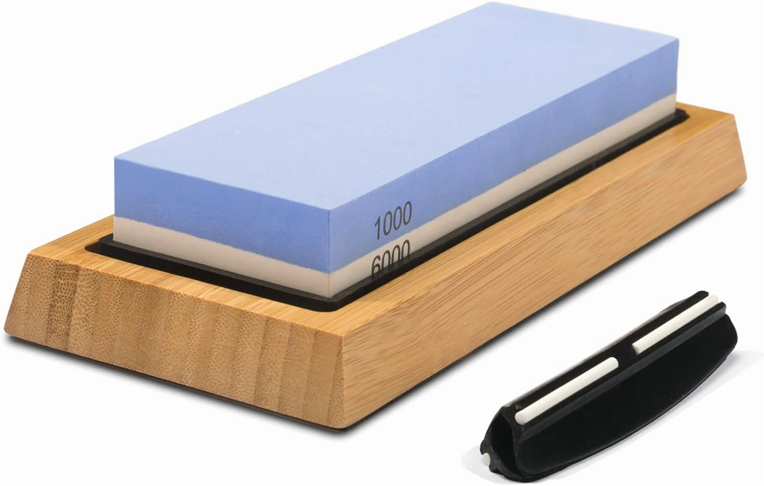 Sharpening Stone Set - Double-sided sharpening stone, 1000/6000 grit ...