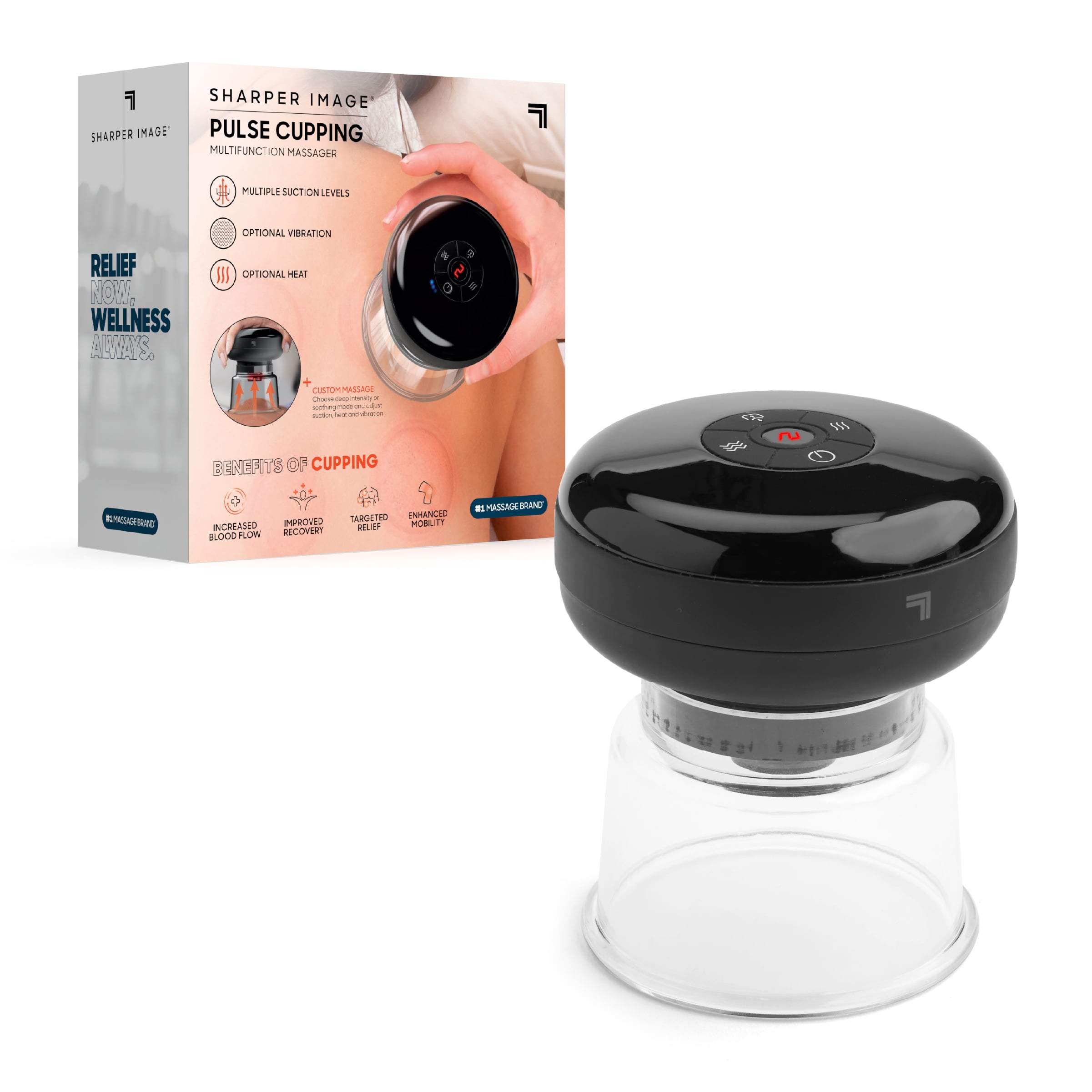 Sharper Image® Pulse Cupping Multifunction Massager, Includes 2 Cups ...