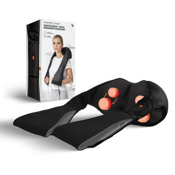 Sharper Image® Shiatsu Neck + Back Kneading Massager, Rotating Massage ...
