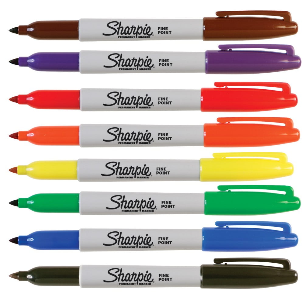 Sharpie 002133 Non-Toxic Waterproof Permanent Marker, Fine Tip ...