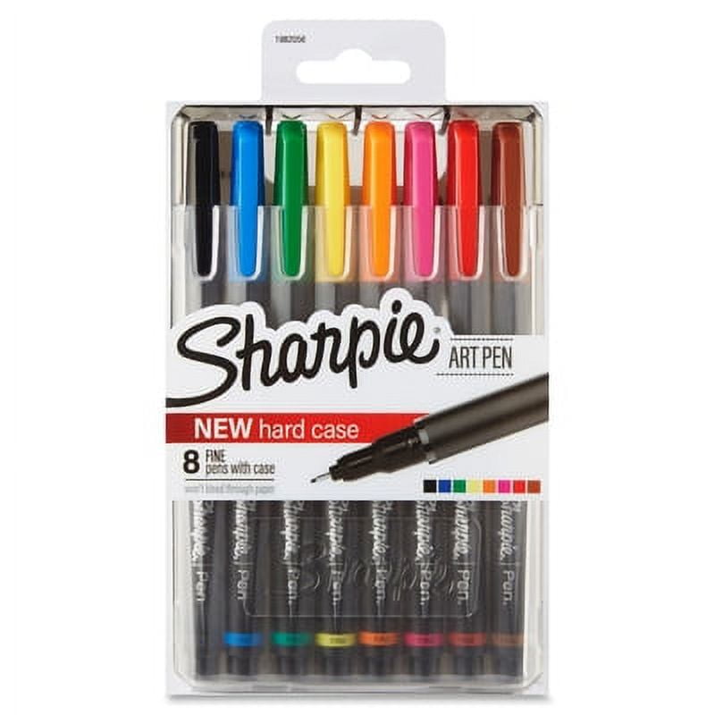 Sharpie-1PK Art Pen W/Hard Case Porous Point Pen, Stick, Fine 0.4 Mm ...