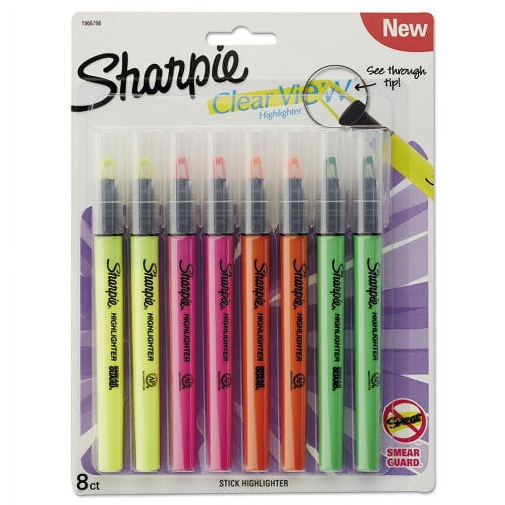 Sharpie-1PK Clearview Pen-style Highlighter, Assorted Ink Colors ...