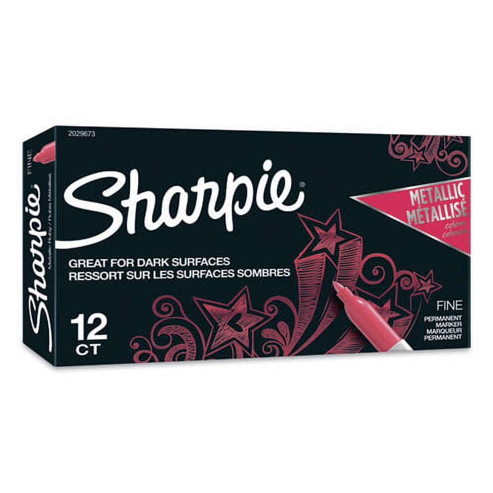 Sharpie 2029673 Fine Bullet Tip, Metallic Fine Point Permanent Markers ...