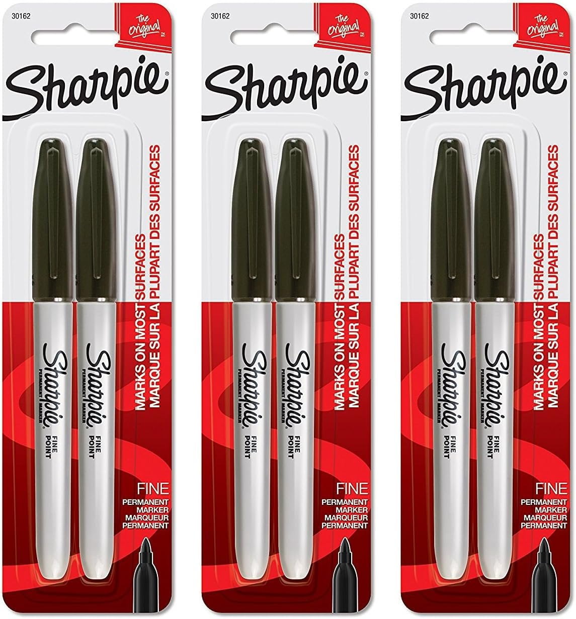 Sharpie 30162PP Fine Point Permanent Markers, Black, Permanent Ink, Ink ...