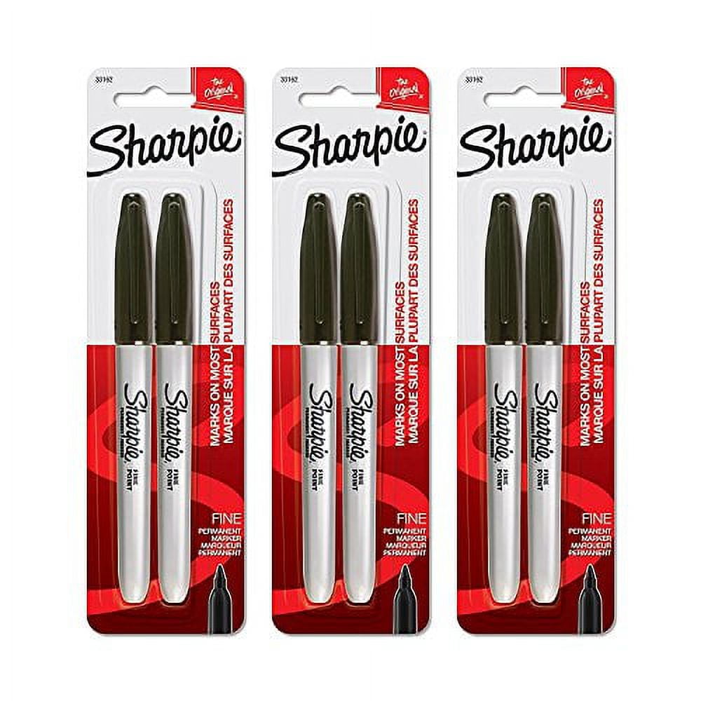 Sharpie 30162PP Fine Point Permanent Markers, Black, Permanent Ink, Ink ...