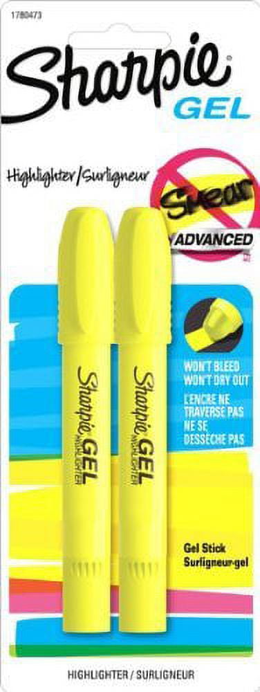 Sharpie Accent Gel Highlightes, Fluorescent Yellow, 2 Highlighters ...