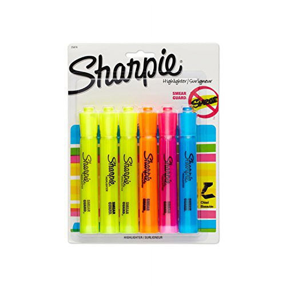 Sharpie Accent Tank-Style Highlighters, 6 Colored Highlighters (25876PP ...