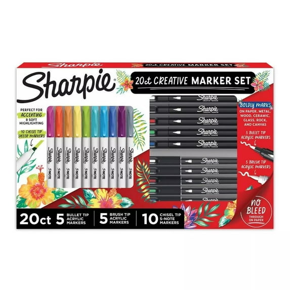 Sharpie Acrylic Markers Paint-Like Ink Vibrant Colors Multicolored ...