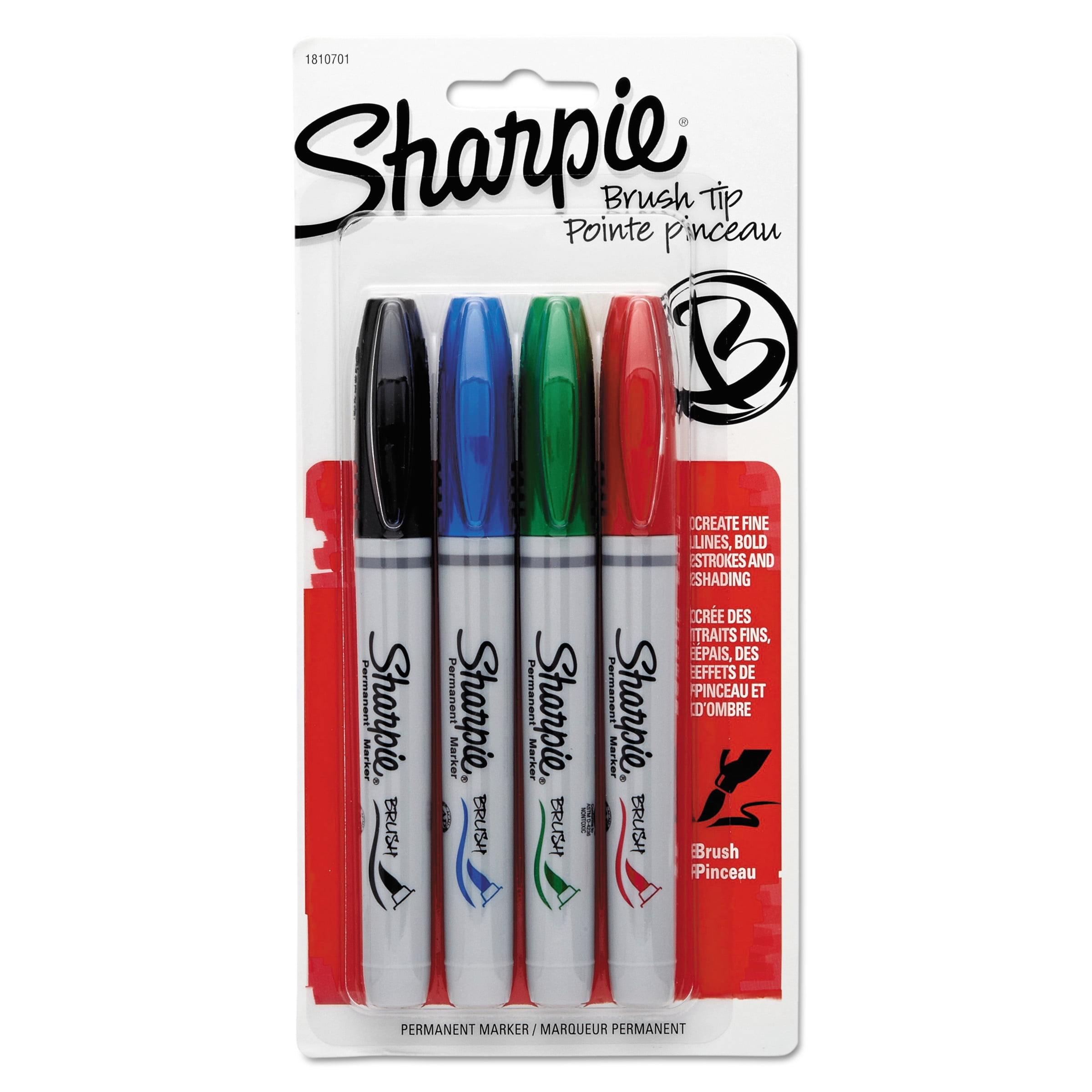 Sharpie Brush Tip 4-Marker Set - Walmart.com
