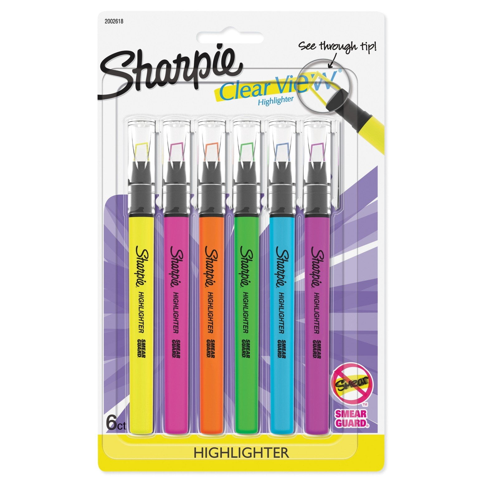 Sharpie Clear View Highlighter6ct - Multicolor - Walmart.com