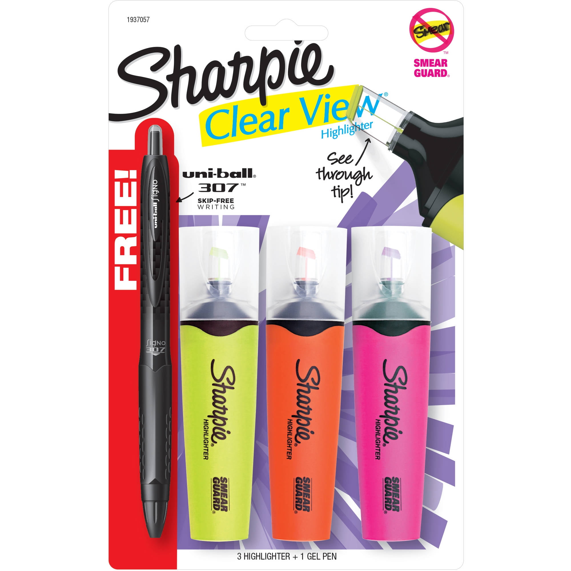 Sharpie Clearview Hl 3pk Asst+1 - Walmart.com