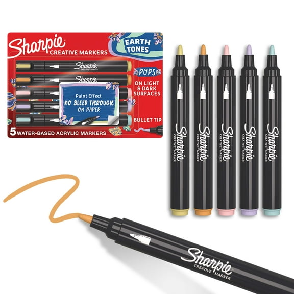Sharpie Creative Markers, Water-Based Acrylic Paint Markers, Fine Tip ...