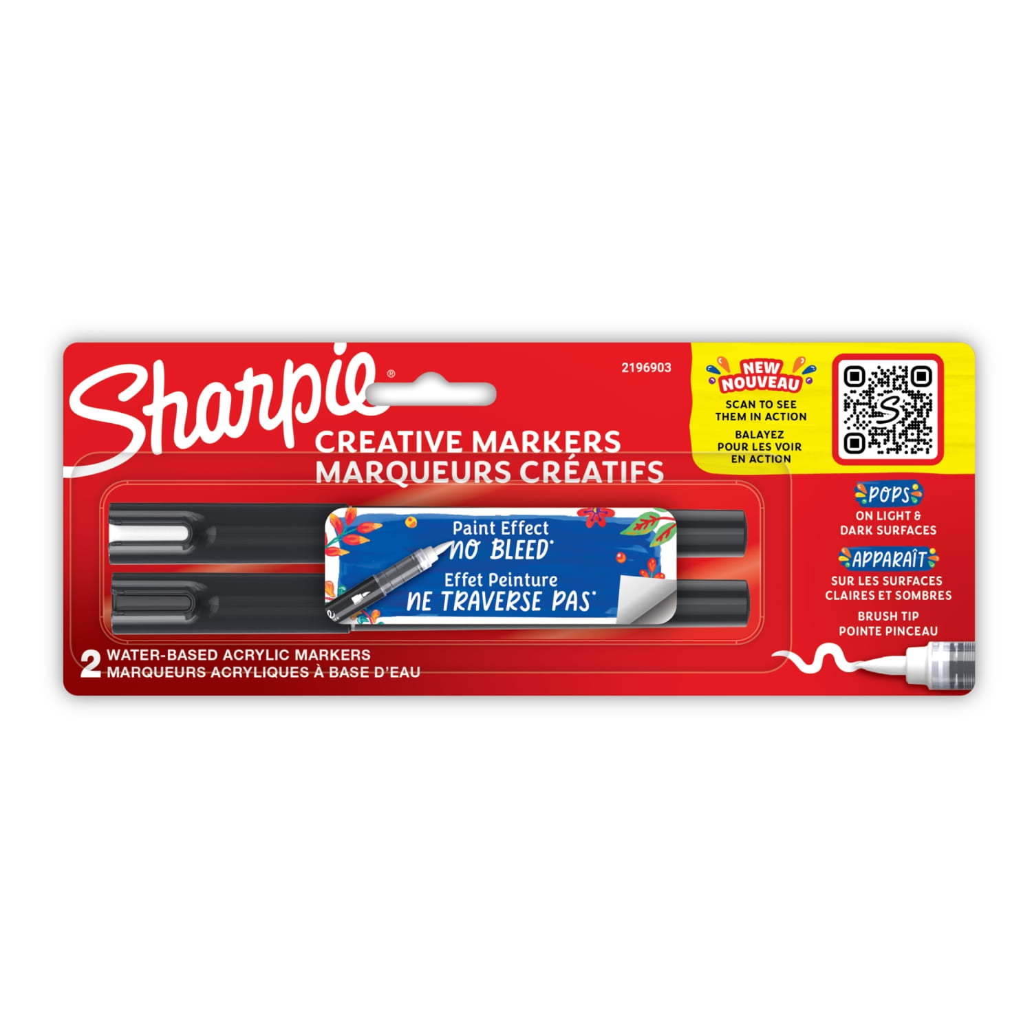 Sharpie Creative Markers, Water-Based Acrylic Markers, Brush Tip ...