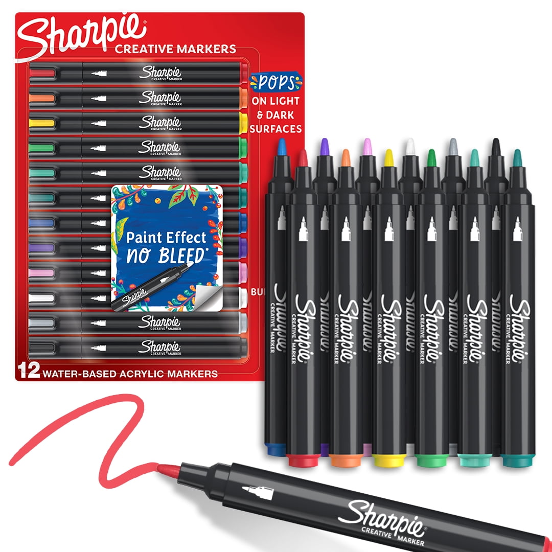 Colorful Art Sharpie Creative Markers Set, Bullet Tip, Assorted Colored ...