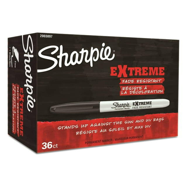 Sharpie Extreme Permanent Markers, Fine Point, Black, 36 Count ...